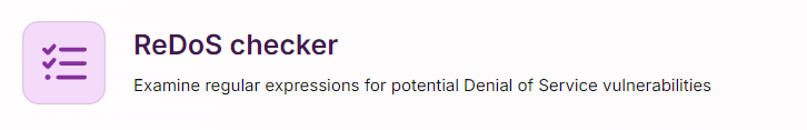Regular Expression Denial of Service (ReDoS) Vulnerabilities